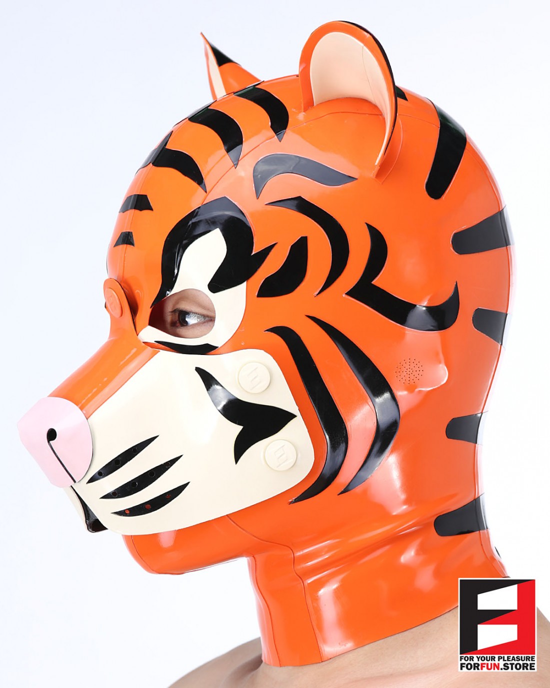 LATEX TIGER MASK FOR YOUR PLEASURE : FORFUN