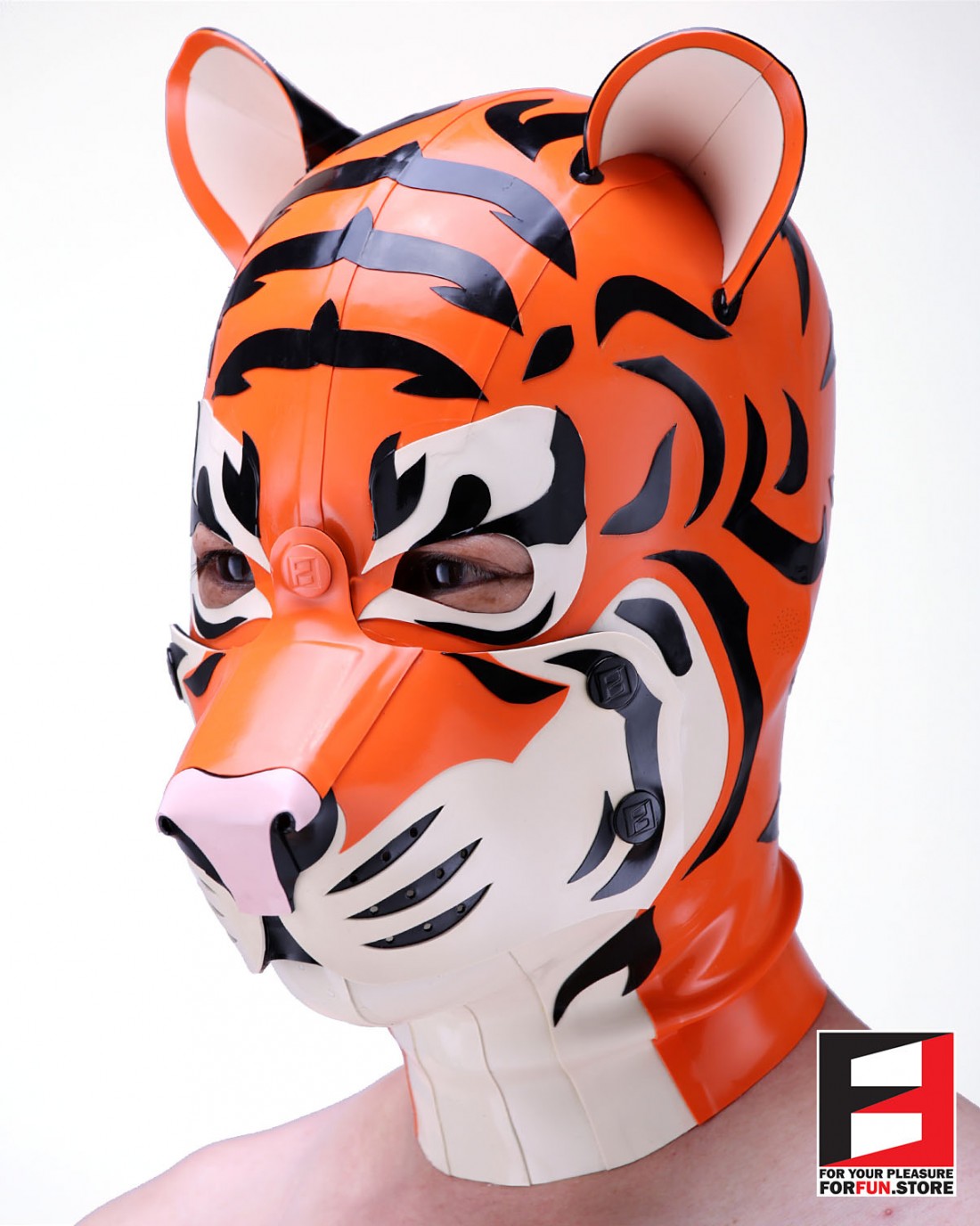 LATEX TIGER MASK FOR YOUR PLEASURE : FORFUN