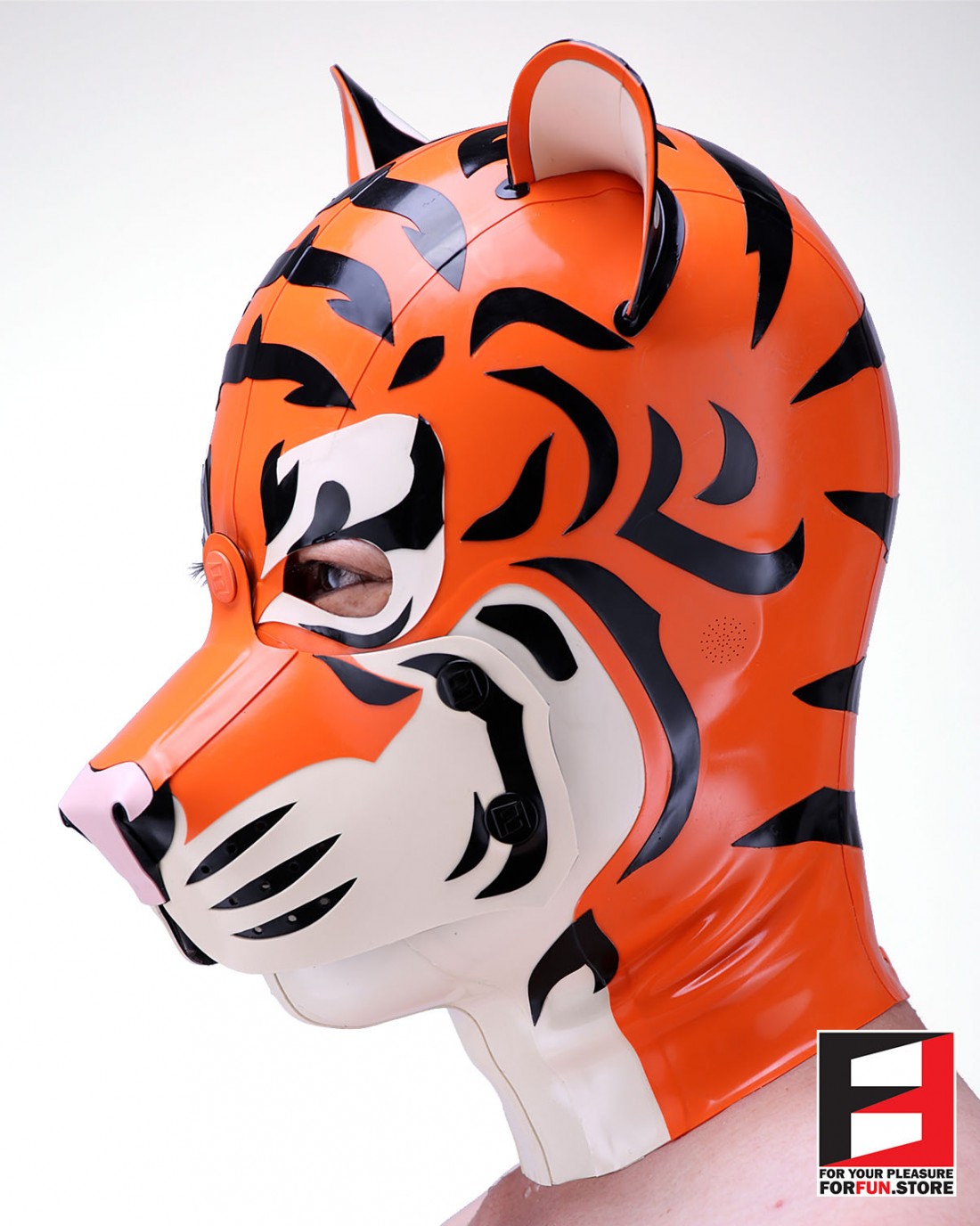 LATEX TIGER MASK FOR YOUR PLEASURE : FORFUN