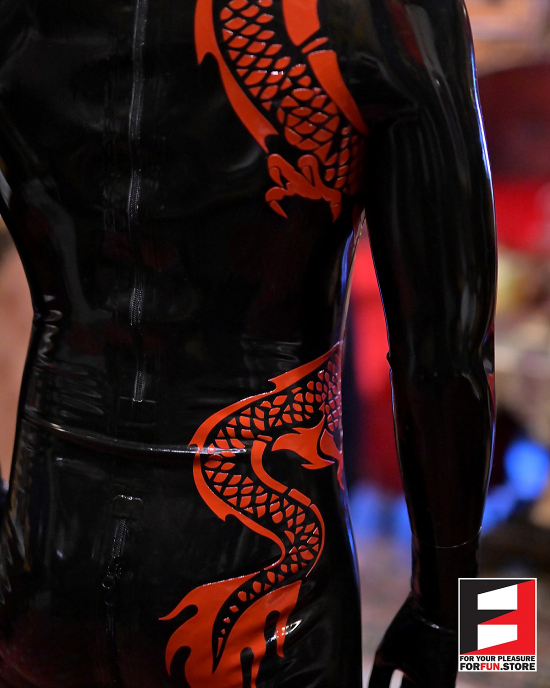 LATEX SHINY DRAGON BODYSUIT V2 FOR YOUR PLEASURE : FORFUN