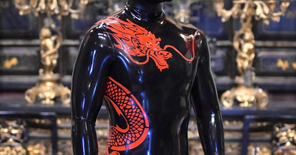 LATEX SHINY DRAGON BODYSUIT V2 FOR YOUR PLEASURE : FORFUN