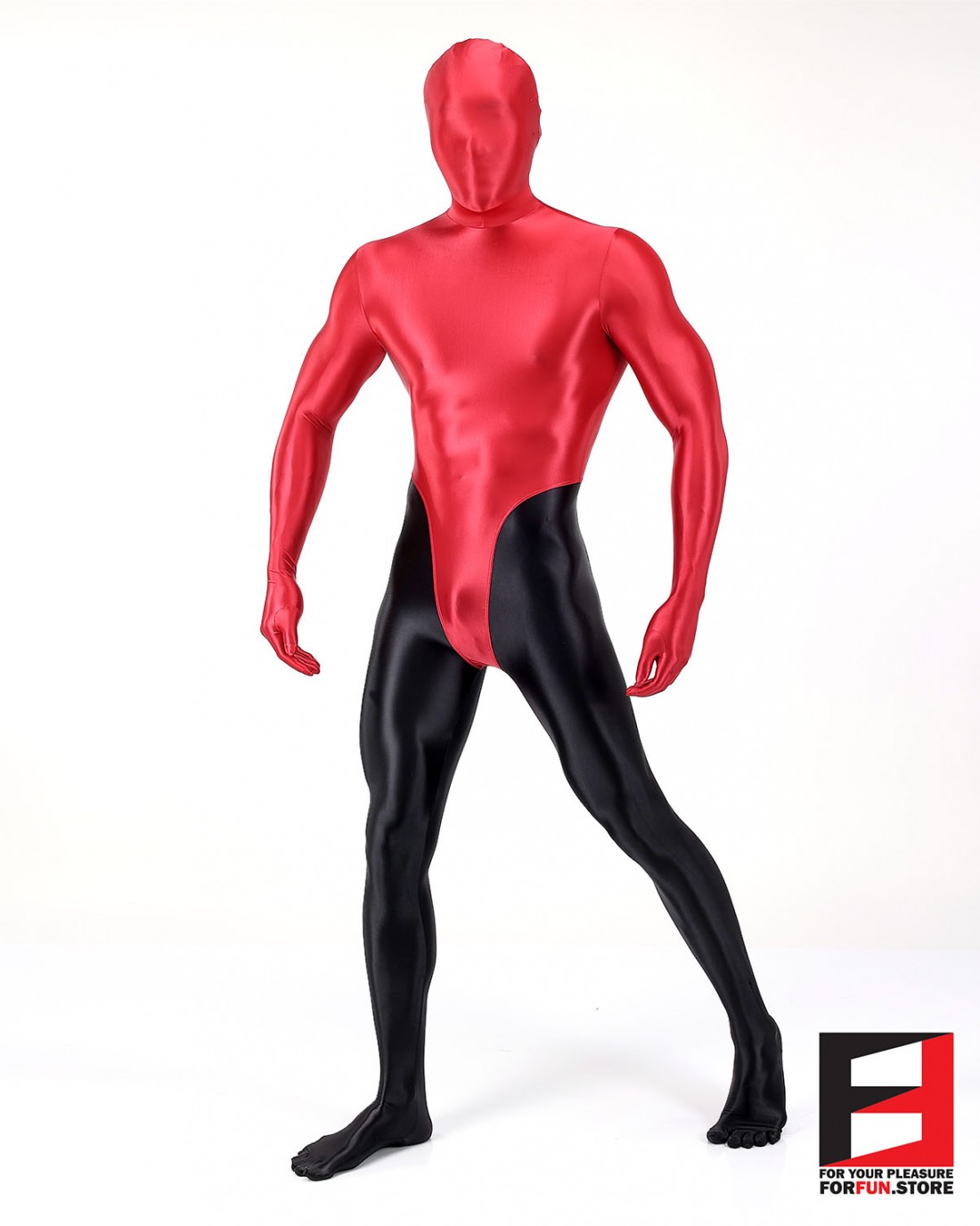 SPANDEX SLICK FUNSUIT FOR YOUR PLEASURE : FORFUN