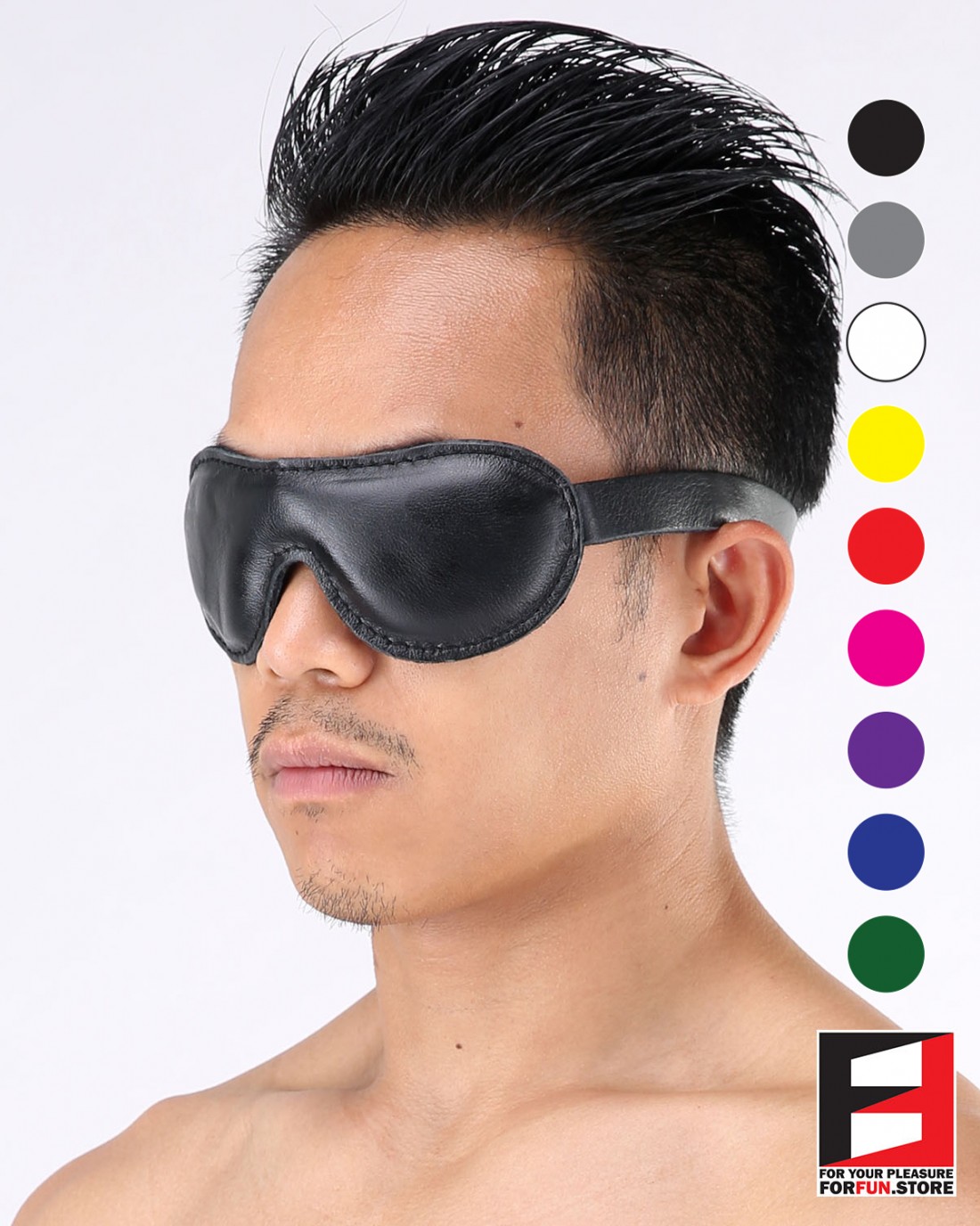 LEATHER BLINDFOLD FOR YOUR PLEASURE : FORFUN