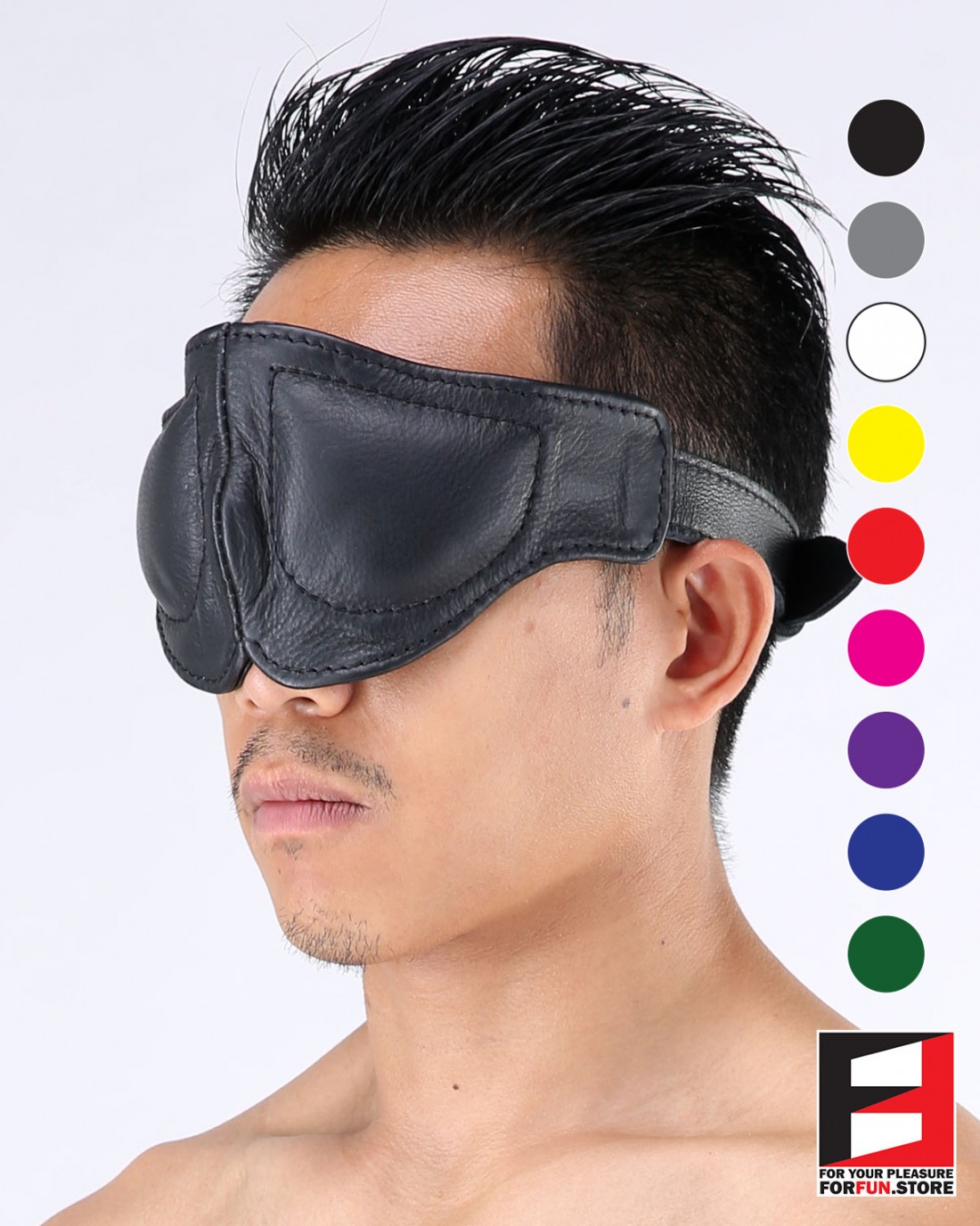 LEATHER BLINDFOLD FOR YOUR PLEASURE : FORFUN